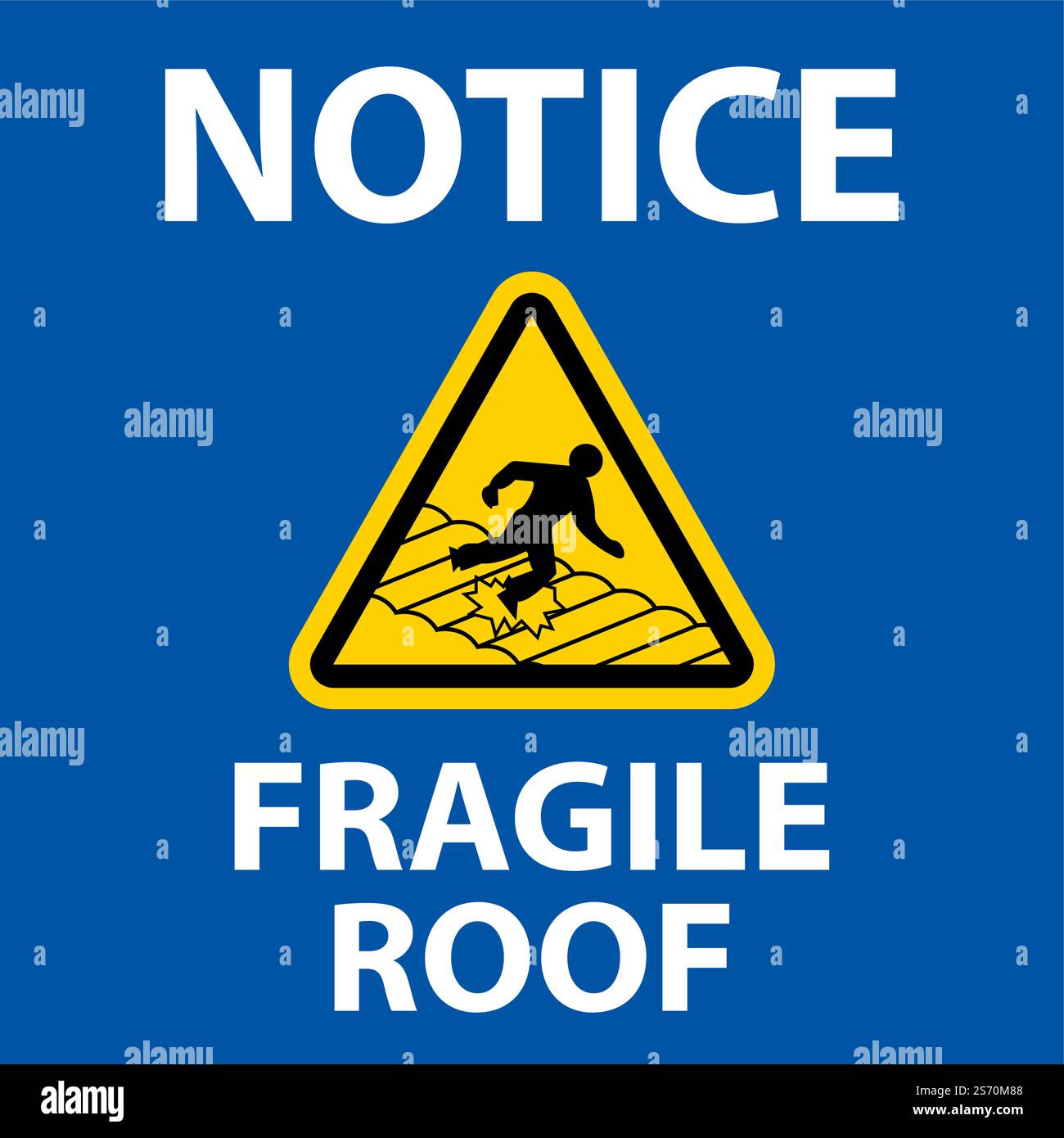 Notice Fragile Roof Sign On White Background Stock Vector Image & Art ...