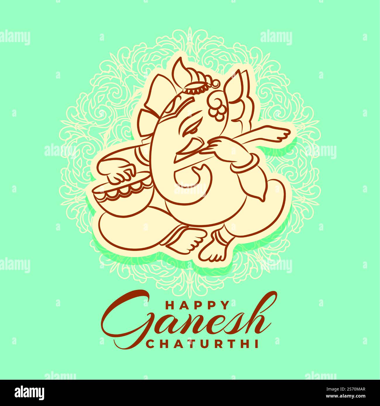 hindu god lord ganesha design for ganesh chaturthi festival Stock ...
