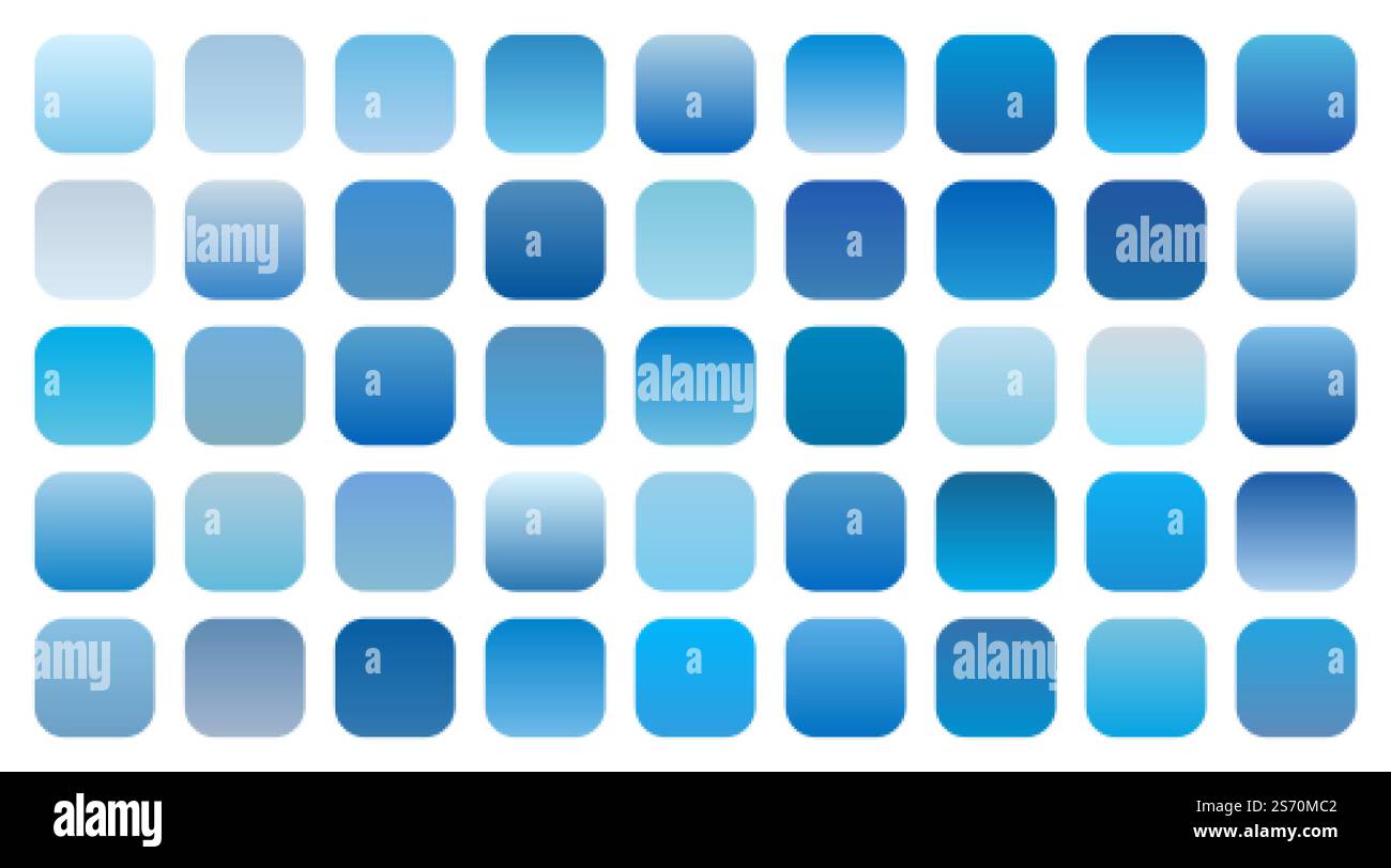 set of blue sky gradient shades combinations Stock Vector Image & Art ...