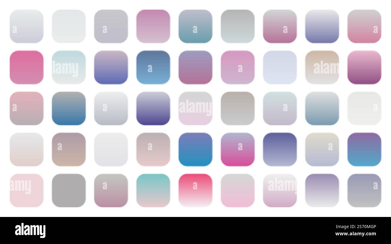 big set of soft gradients combinations swatches Stock Vector Image ...