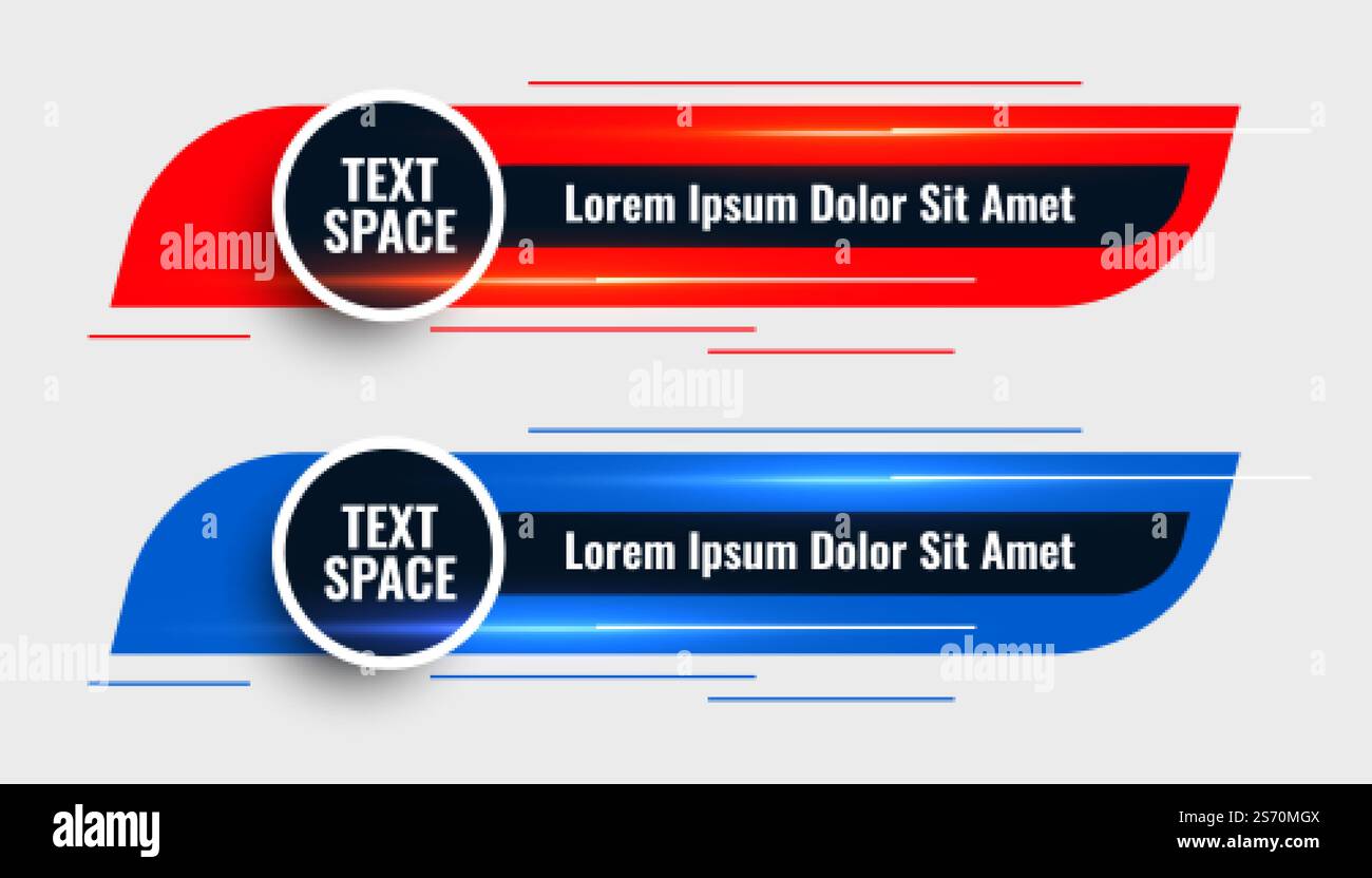 two modern lower third template design banner Stock Vector Image & Art ...