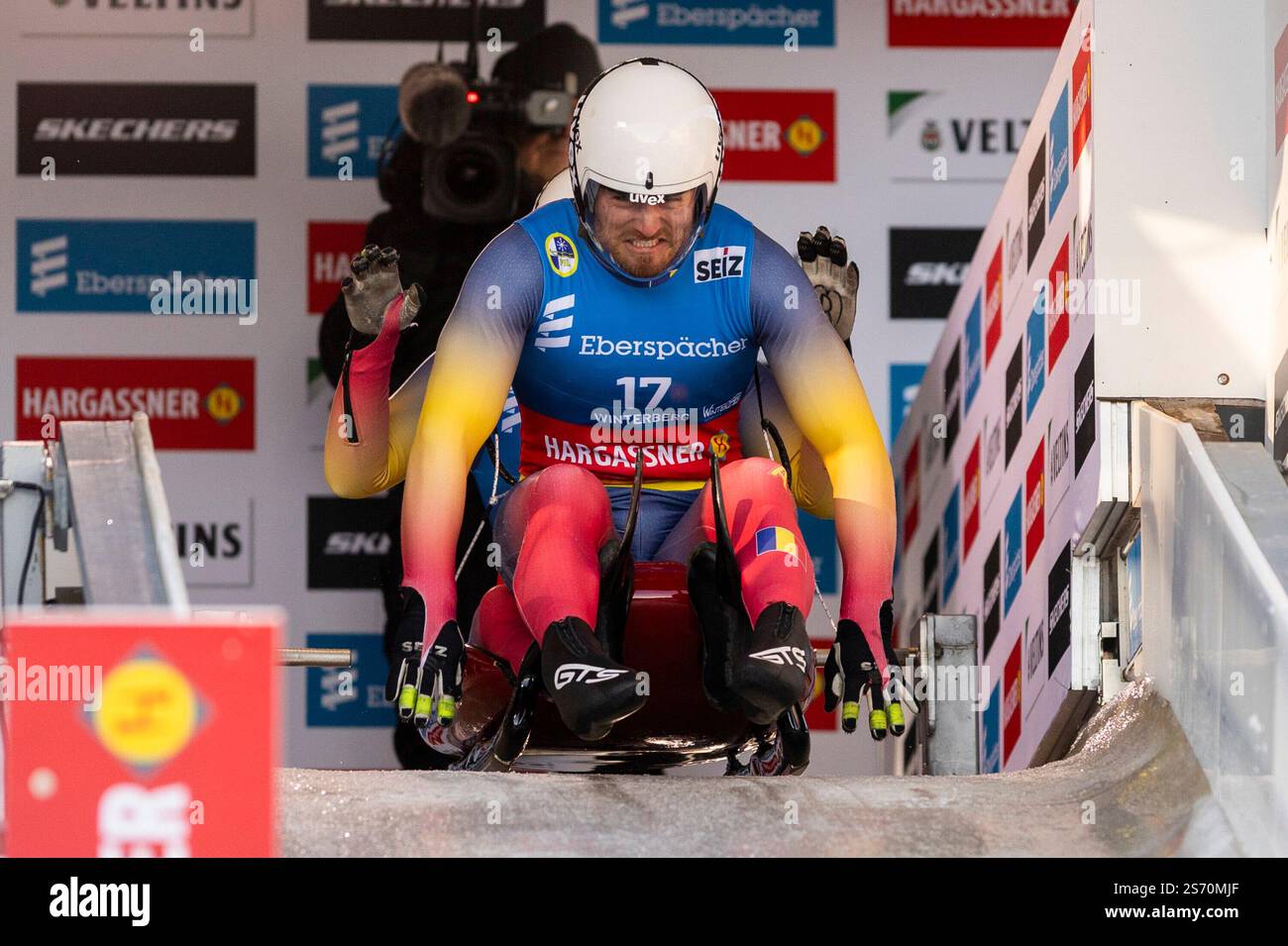 Winterberg, Deutschland. 18th Jan, 2025. Vasile Marian Gitlan, Darius ...