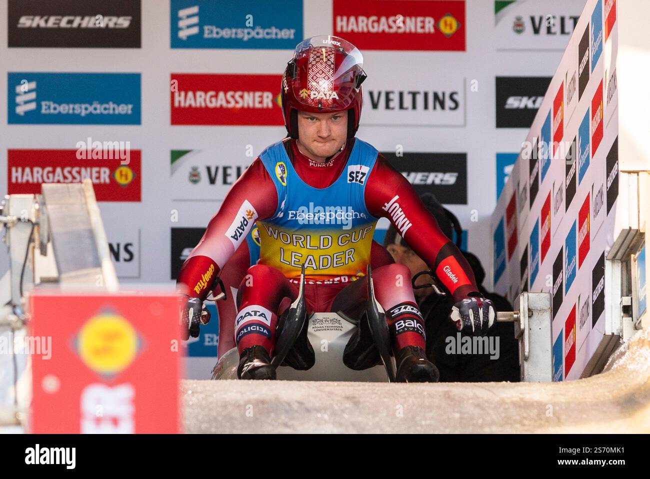 Winterberg, Deutschland. 18th Jan, 2025. Martins Bots, Roberts Plume ...