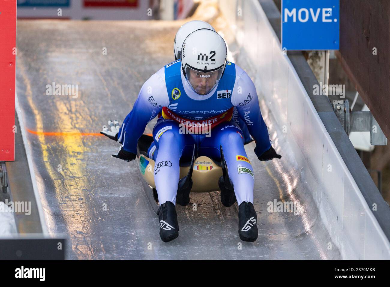 Winterberg, Deutschland. 18th Jan, 2025. Ivan Nagler, Fabian Malleier (ITA). Ebersp?cher FIL ...