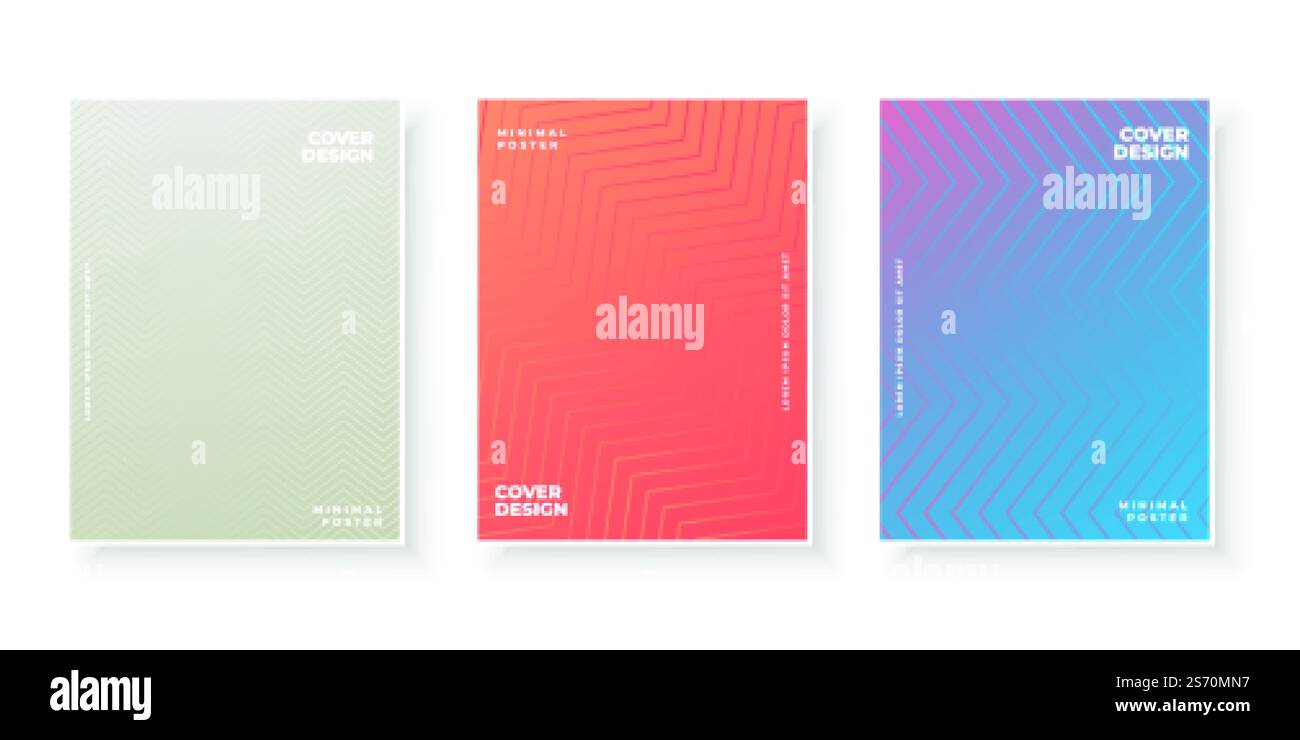 cover page template set in three colors Stock Vector Image & Art - Alamy