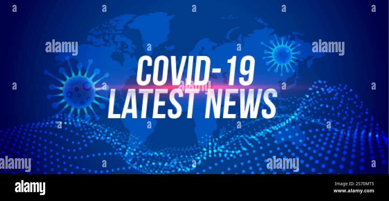 Covid-19 coronavirus latest news updates banner design Stock Vector ...