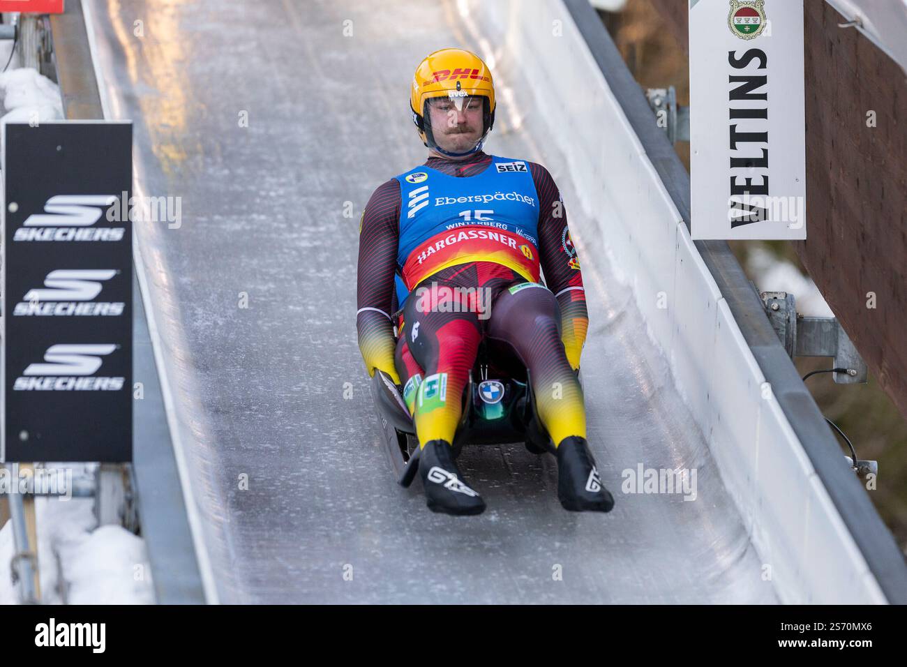 Winterberg, Deutschland. 18th Jan, 2025. Hannes Orlamuender, Paul Constantin Gubitz. Ebersp?cher ...