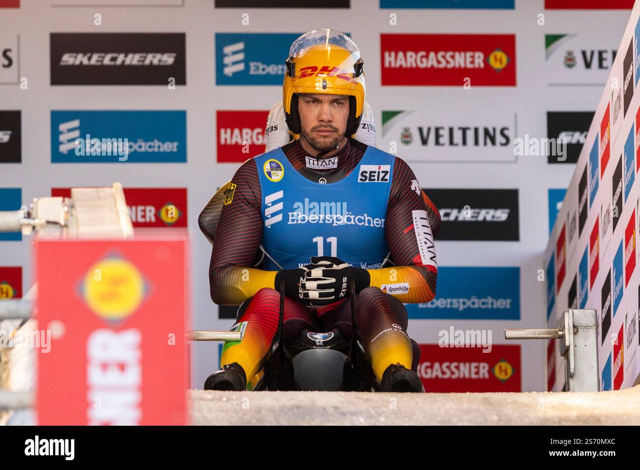 Winterberg, Deutschland. 18th Jan, 2025. Tobias Wendl, Tobias Arlt (GER). Ebersp?cher FIL Rodel ...