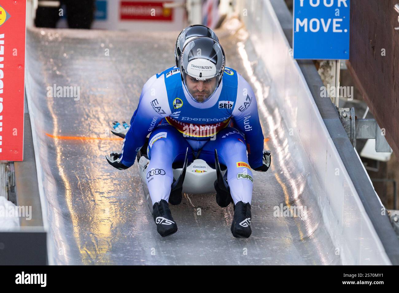 Winterberg, Deutschland. 18th Jan, 2025. Emanuel Rieder, Simon Kainzwaldner (ITA). Ebersp?cher ...