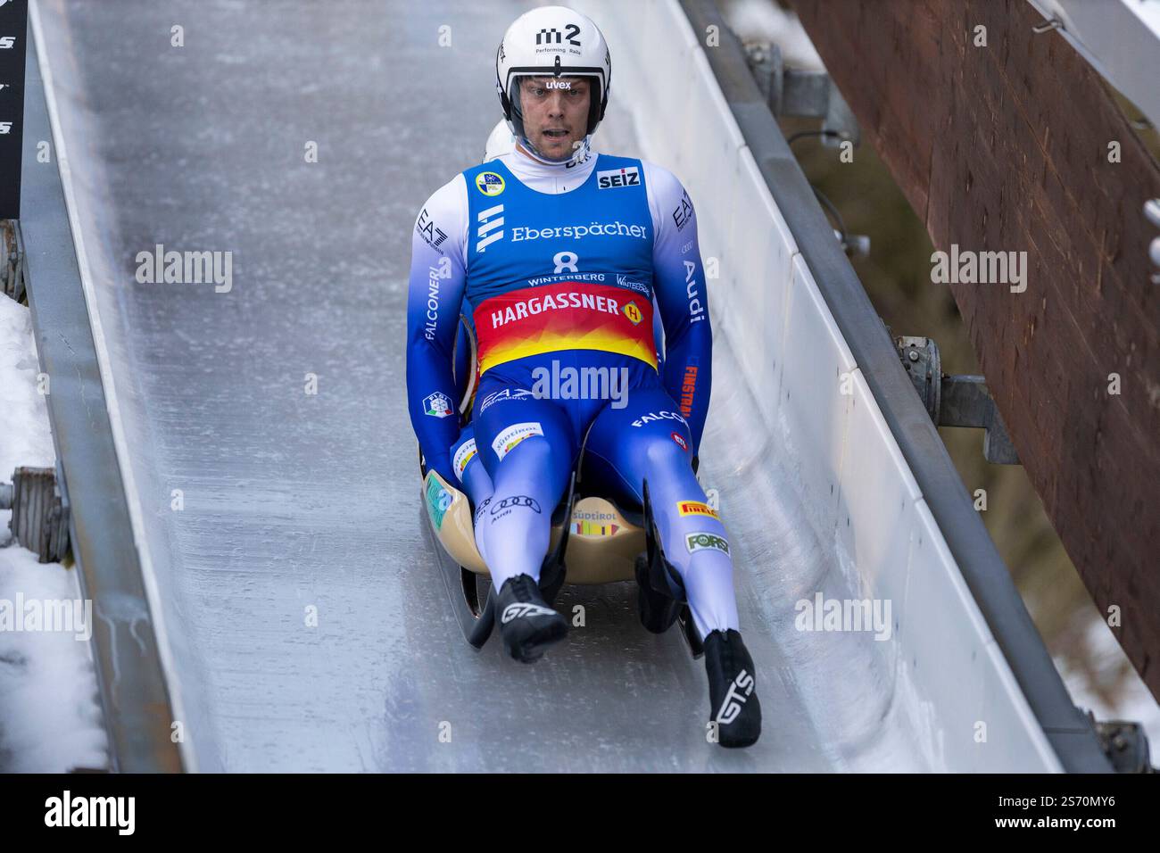 Winterberg, Deutschland. 18th Jan, 2025. Ivan Nagler, Fabian Malleier (ITA). Ebersp?cher FIL ...