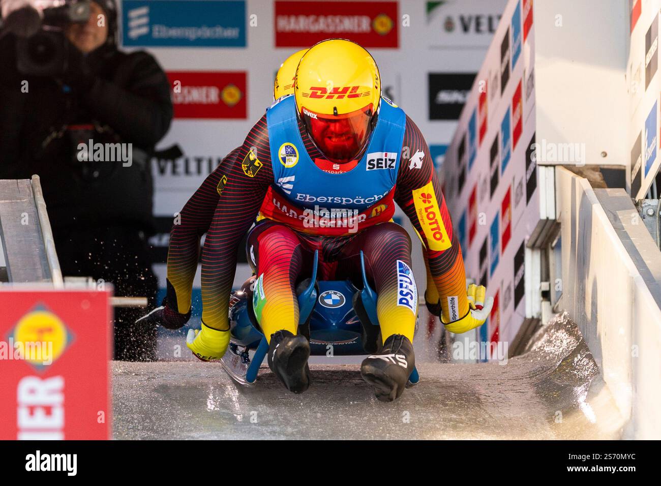 Winterberg, Deutschland. 18th Jan, 2025. Toni Eggert, Florian Mueller (GER). Ebersp?cher FIL ...
