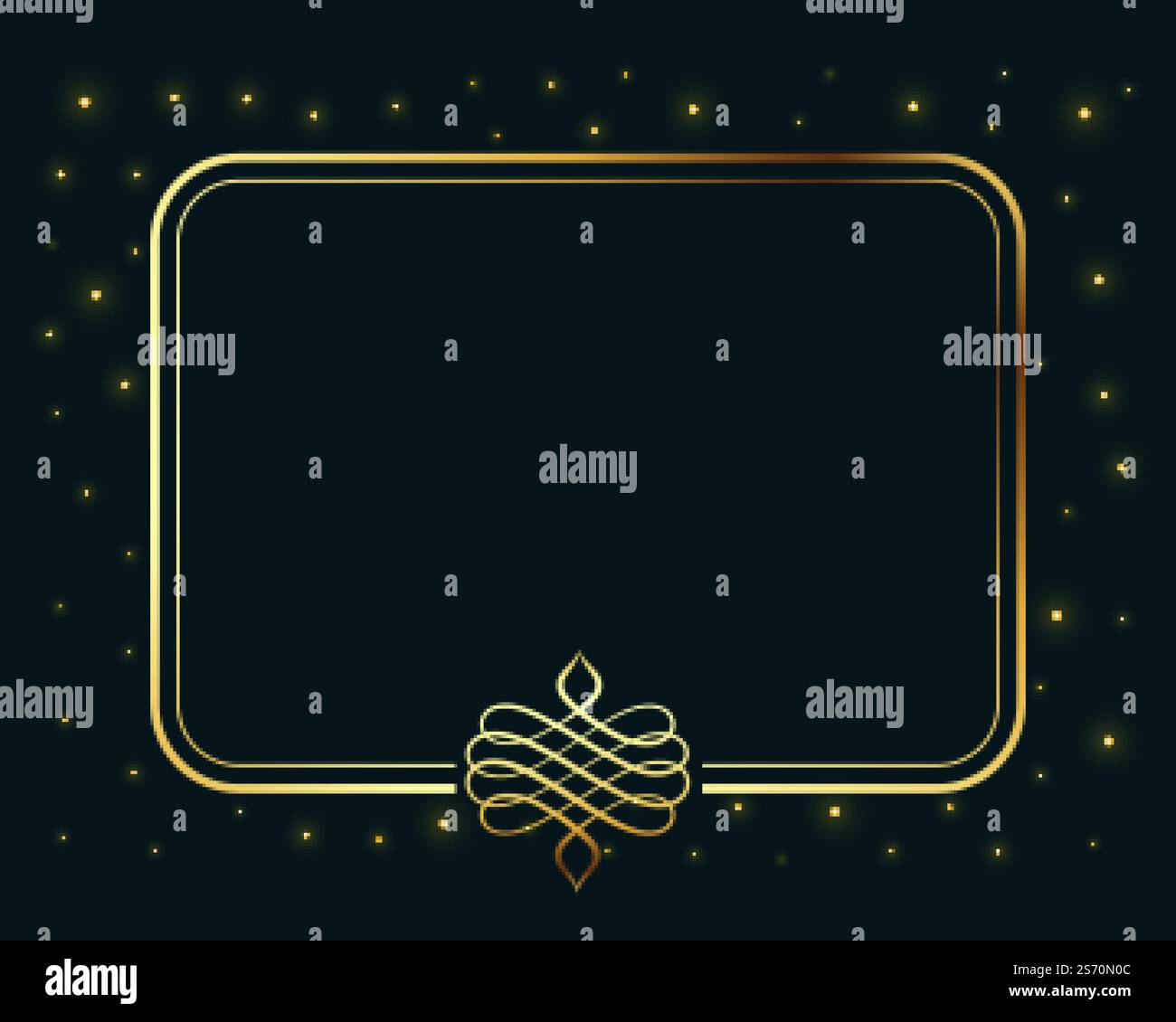 golden vintage royal frame border with text space Stock Vector Image ...