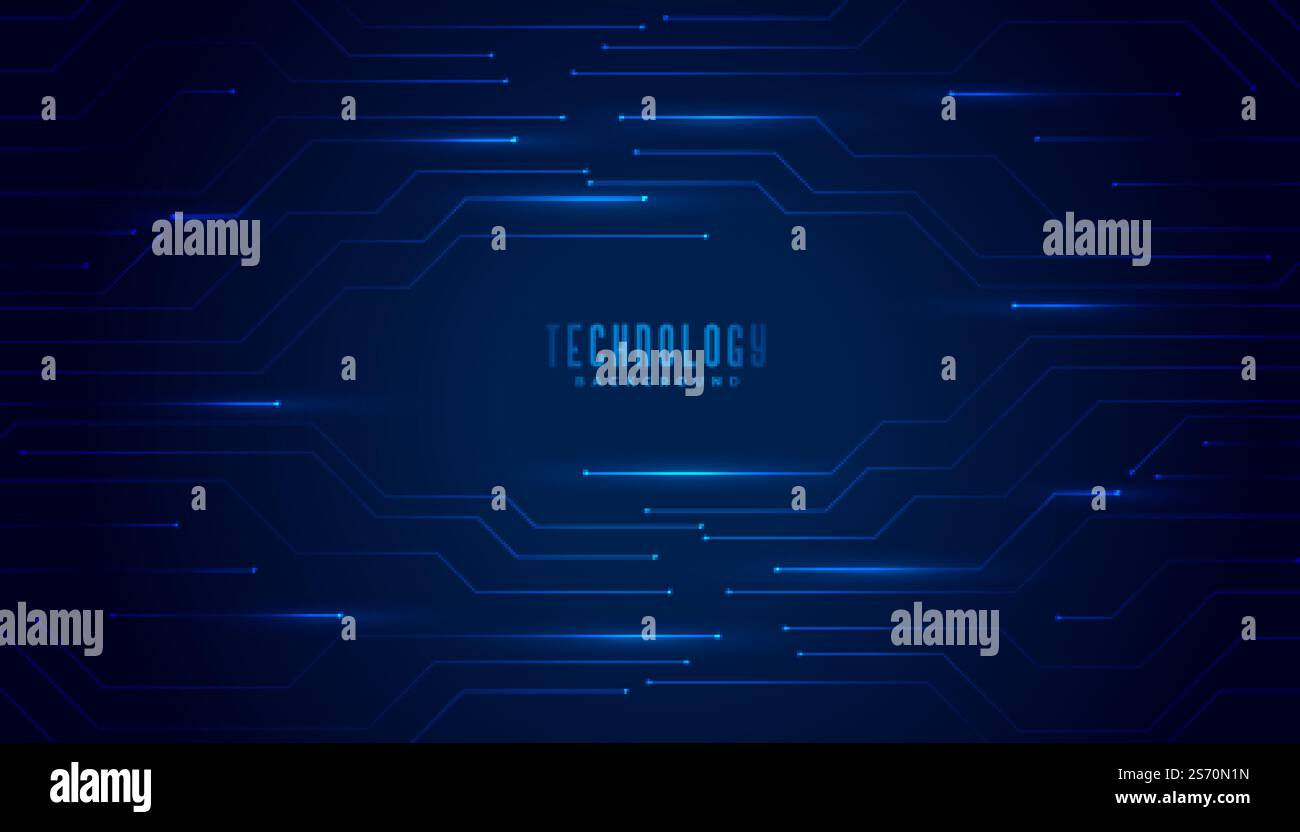 stylish blue technology circuit diagram lines background Stock Vector ...