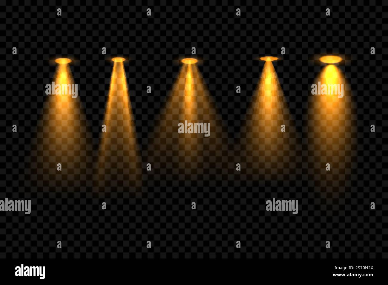 five golden focus spotlight effect background design Stock Vector Image & Art - Alamy