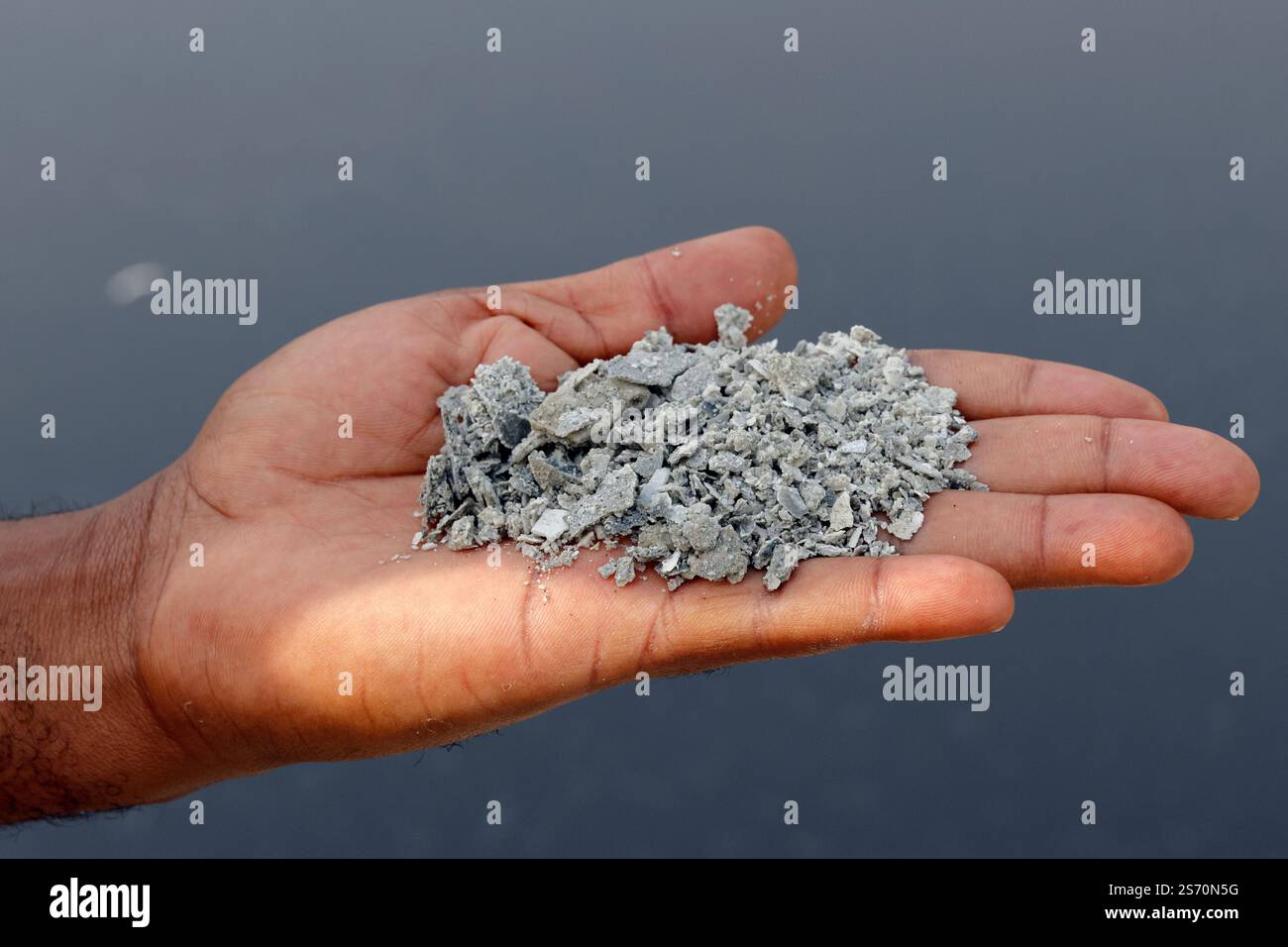 A handful of mined salt, Salt mining in Lake Katwe Queen Elizabeth ...