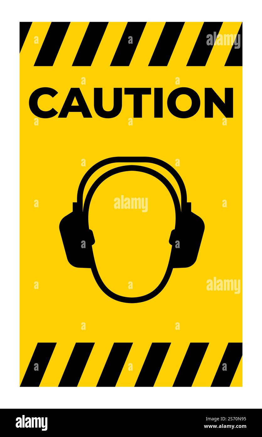 Hearing Protection Symbol Floor Sign Stock Vector Image & Art - Alamy