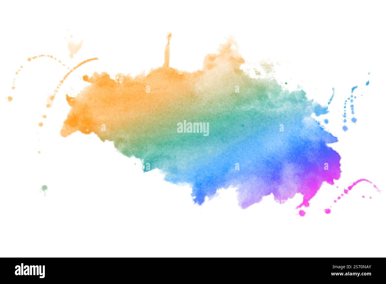 rainbow colors watercolor stain texture background design Stock Vector ...