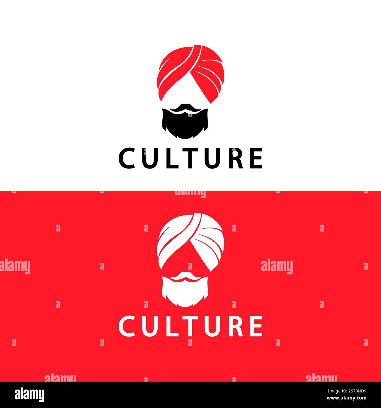 Turban Mustache India Indian logo design vector illustration. Logo of a ...