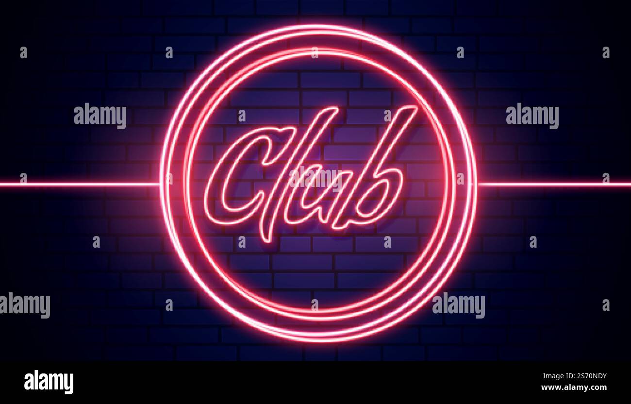 Abstract red neon lights frame Stock Vector Images - Alamy