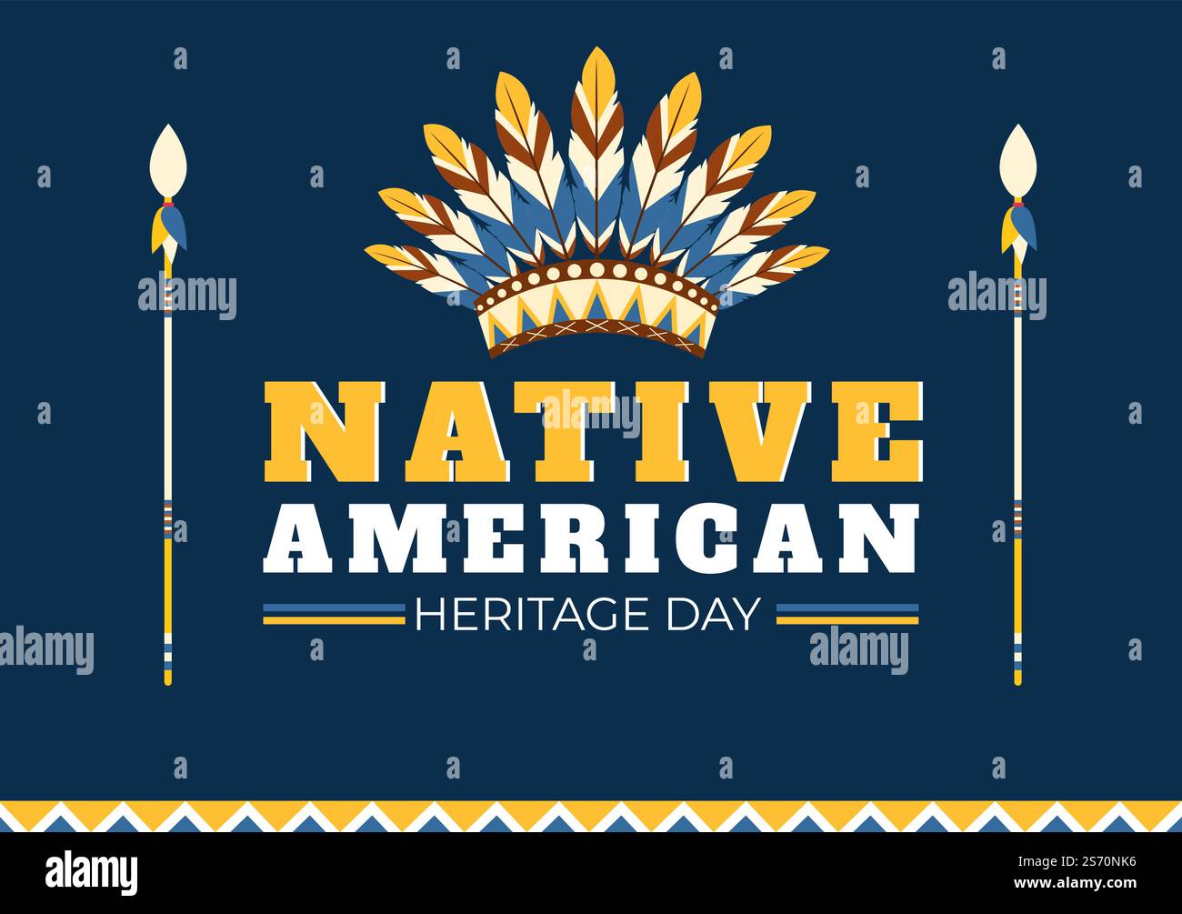 Native American Heritage Day Template Hand Drawn Cartoon Flat ...