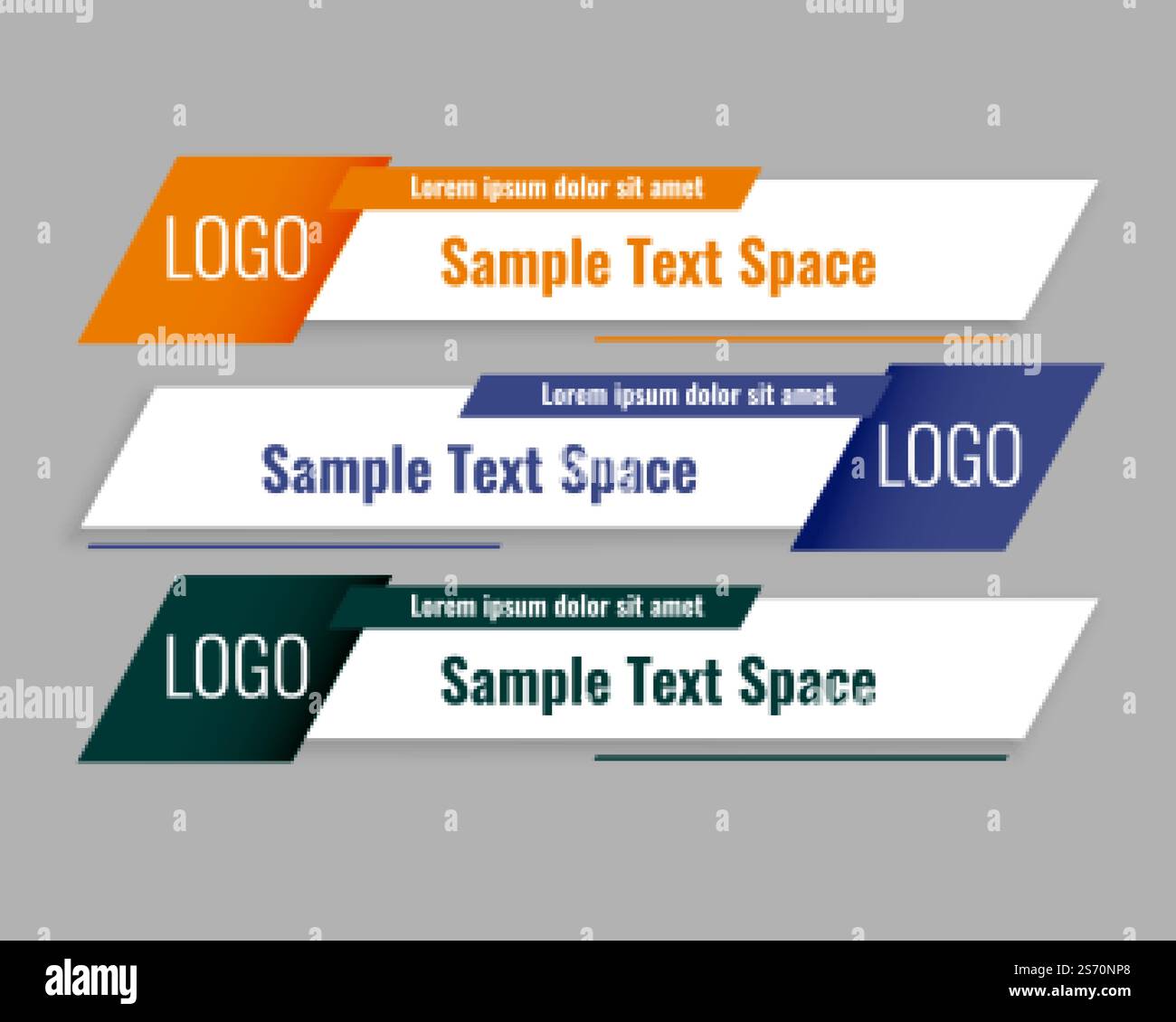 modern style lower third banners template set Stock Vector Image & Art ...