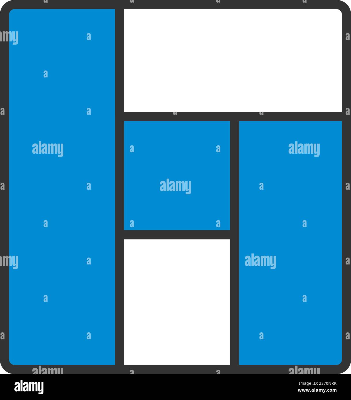 Icon Of Parquet Plank Pattern. Editable Bold Outline With Color Fill ...
