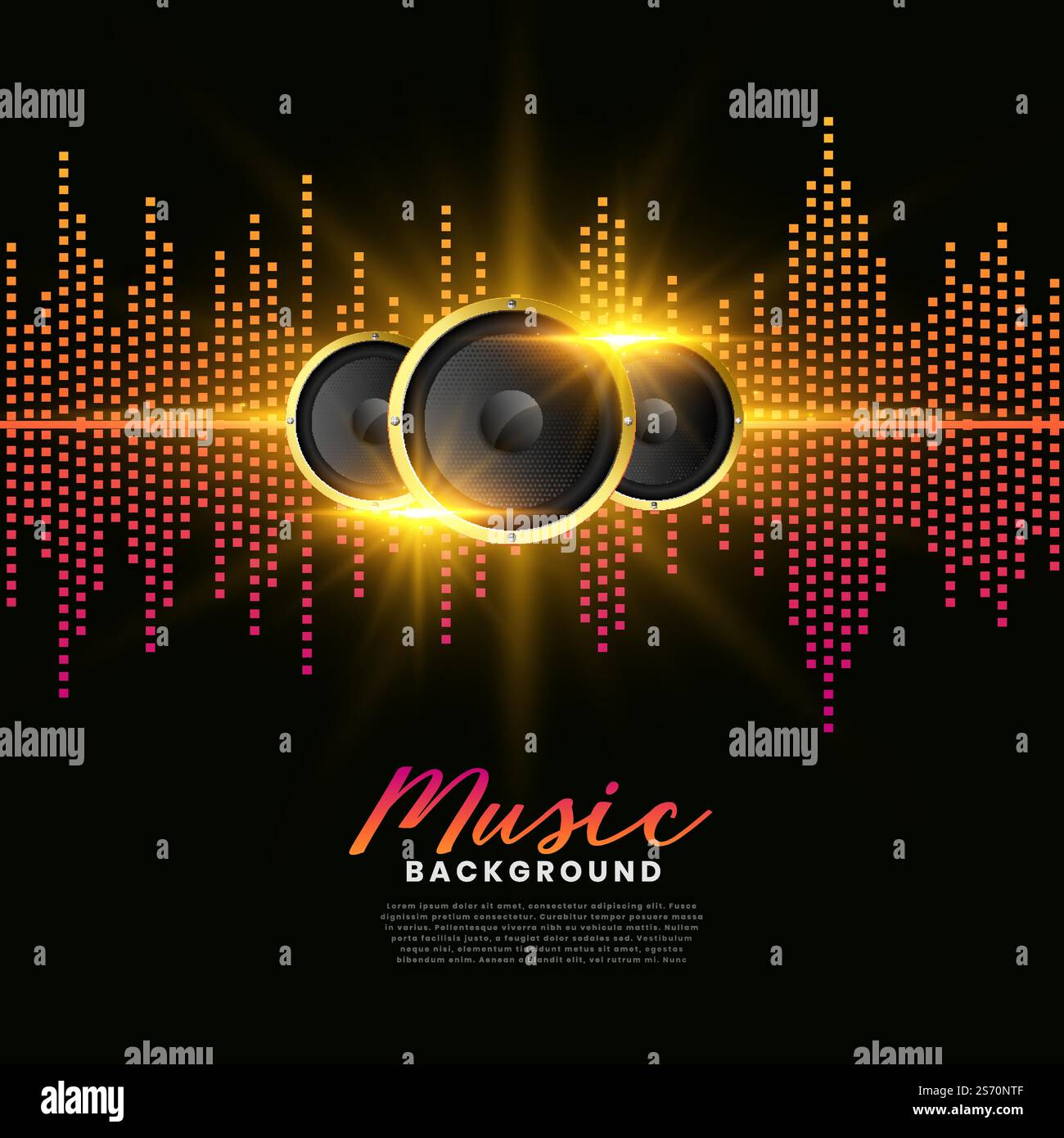 music speakers background album cover poster Stock Vector Image & Art ...
