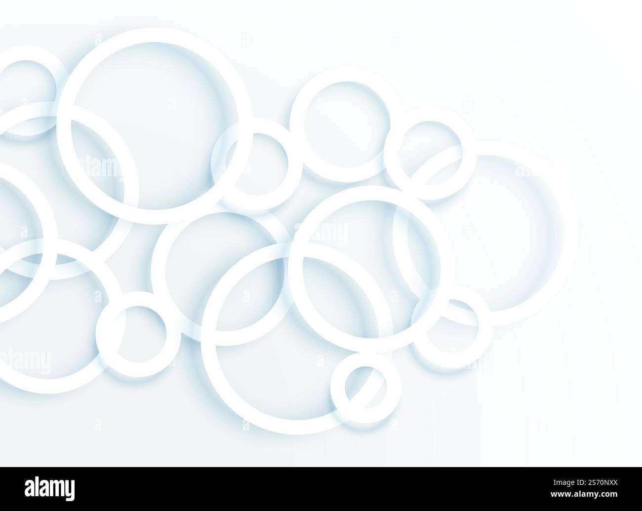 3d white circle rings background design. 3d white circle rings ...