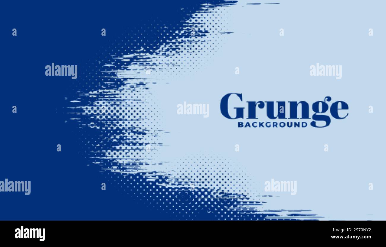 abstract halftone grunge background in blue color Stock Vector Image & Art - Alamy