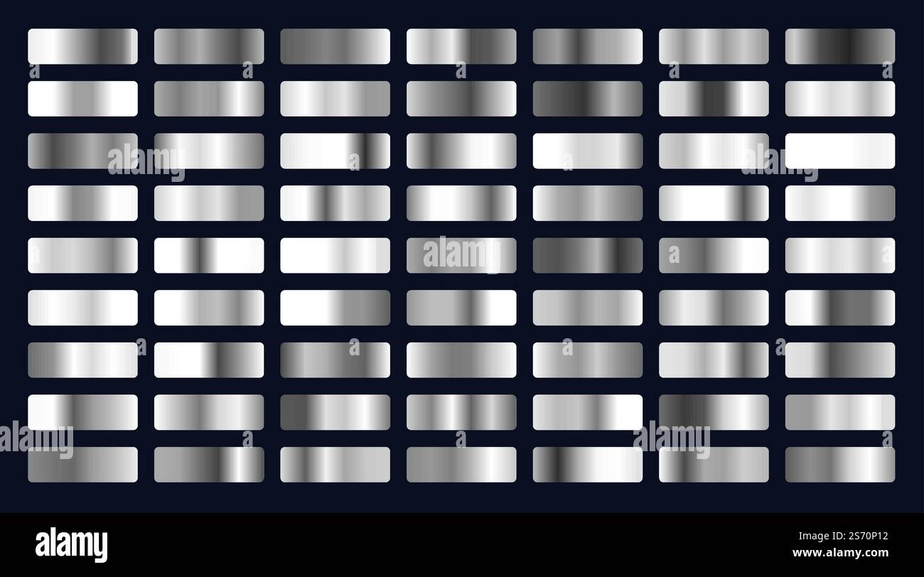 big set of silver gradients Stock Vector Image & Art - Alamy