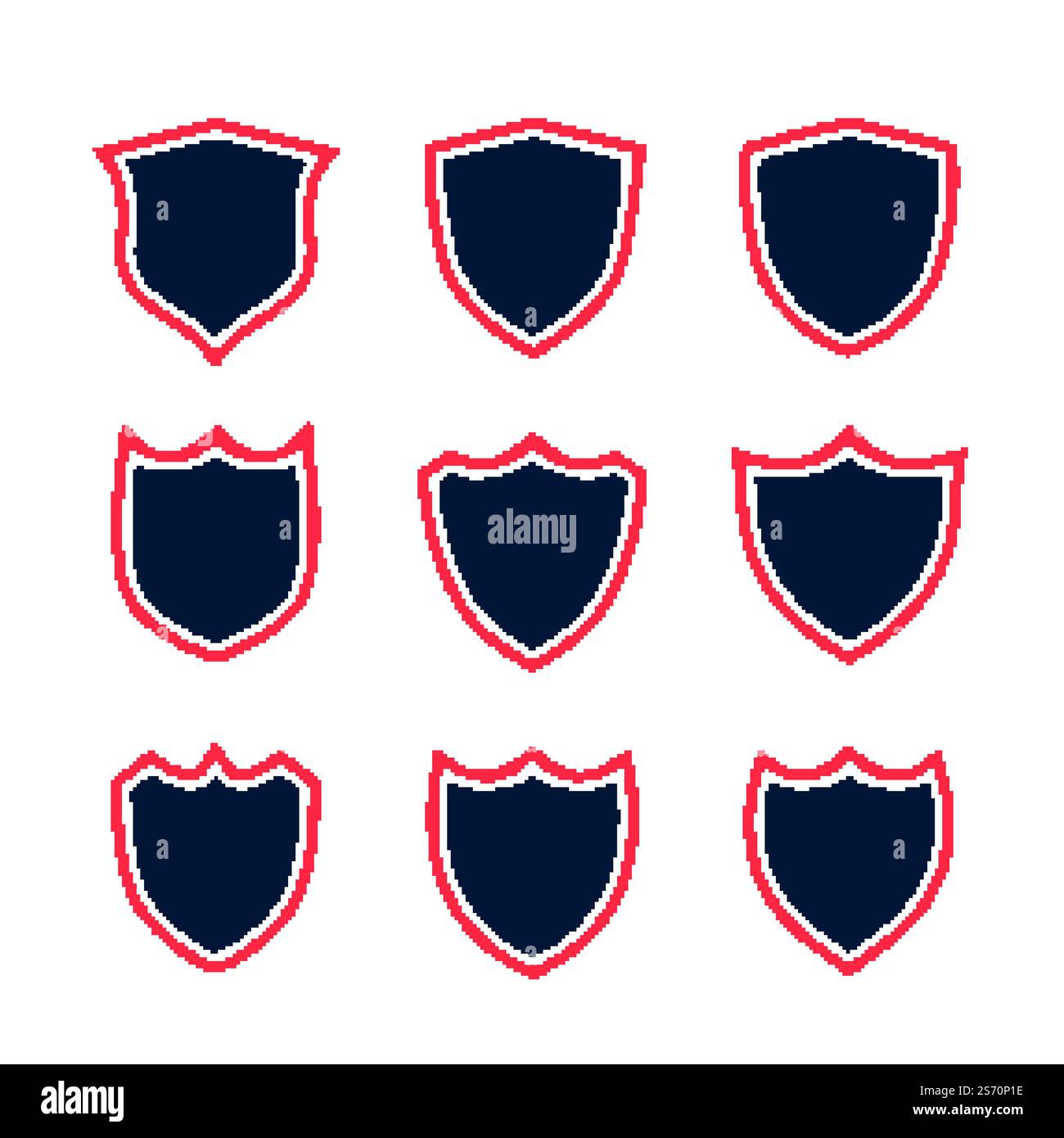 Red shield shape Cut Out Stock Images & Pictures - Alamy