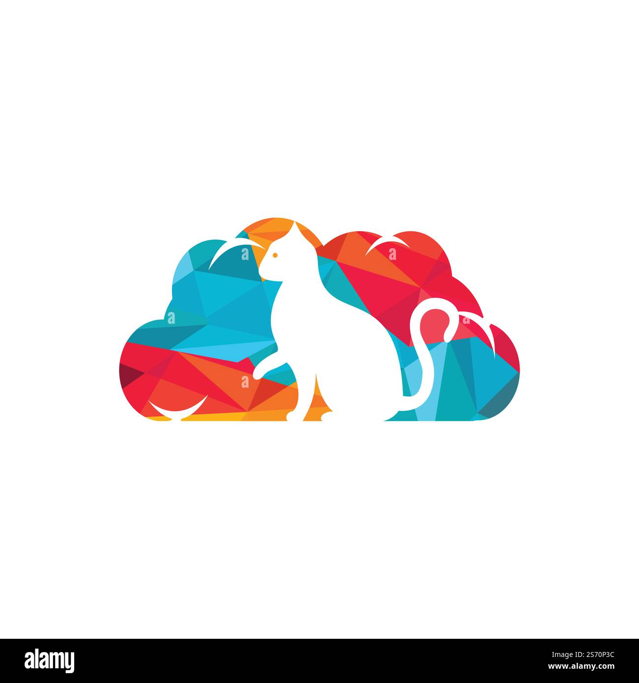Cloud cat vector logo design Stock Vector Image & Art - Alamy