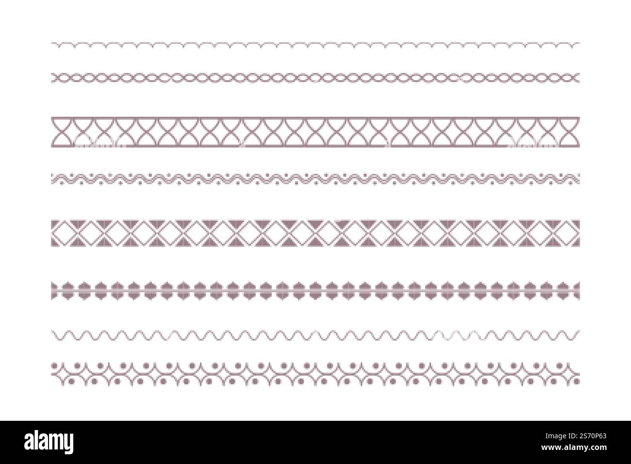 decorative ethnic borders set in boho style Stock Vector Image & Art ...
