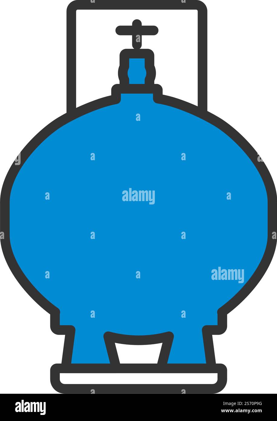 Gas Cylinder Icon. Editable Bold Outline With Color Fill Design. Vector ...