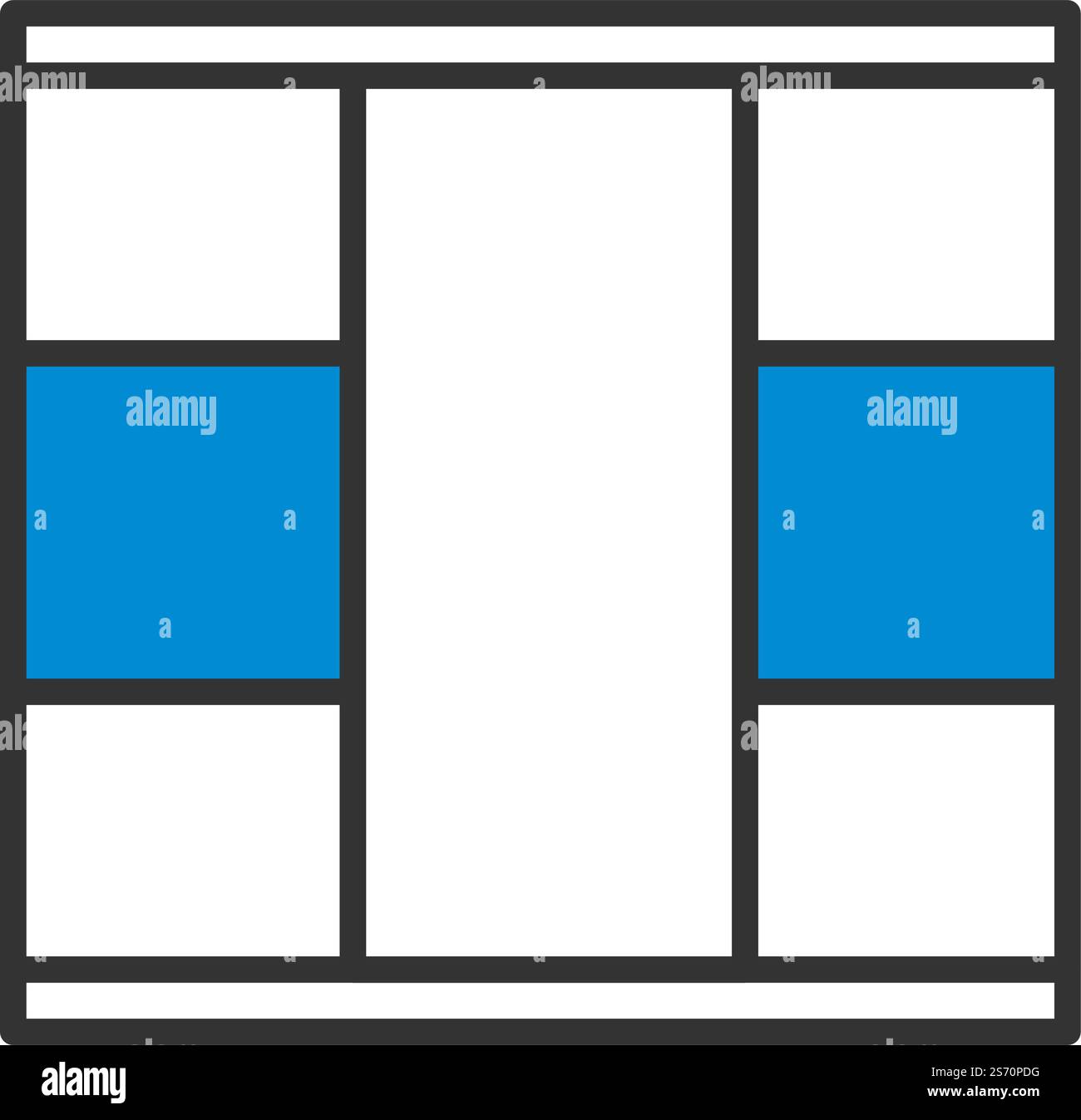 Wardrobe Closet Icon. Editable Bold Outline With Color Fill Design ...