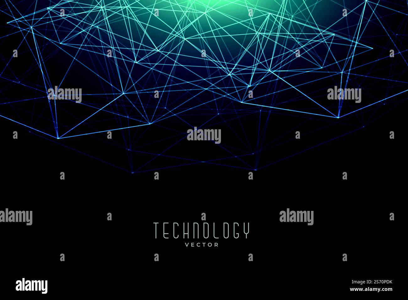 low poly network mesh connection technology background Stock Vector ...