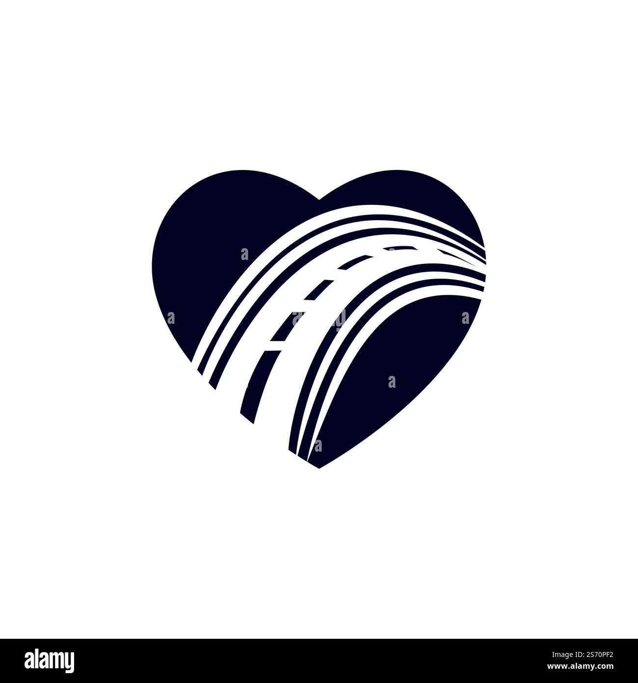 Love road vector logo design. Creative road journey logo design Stock ...