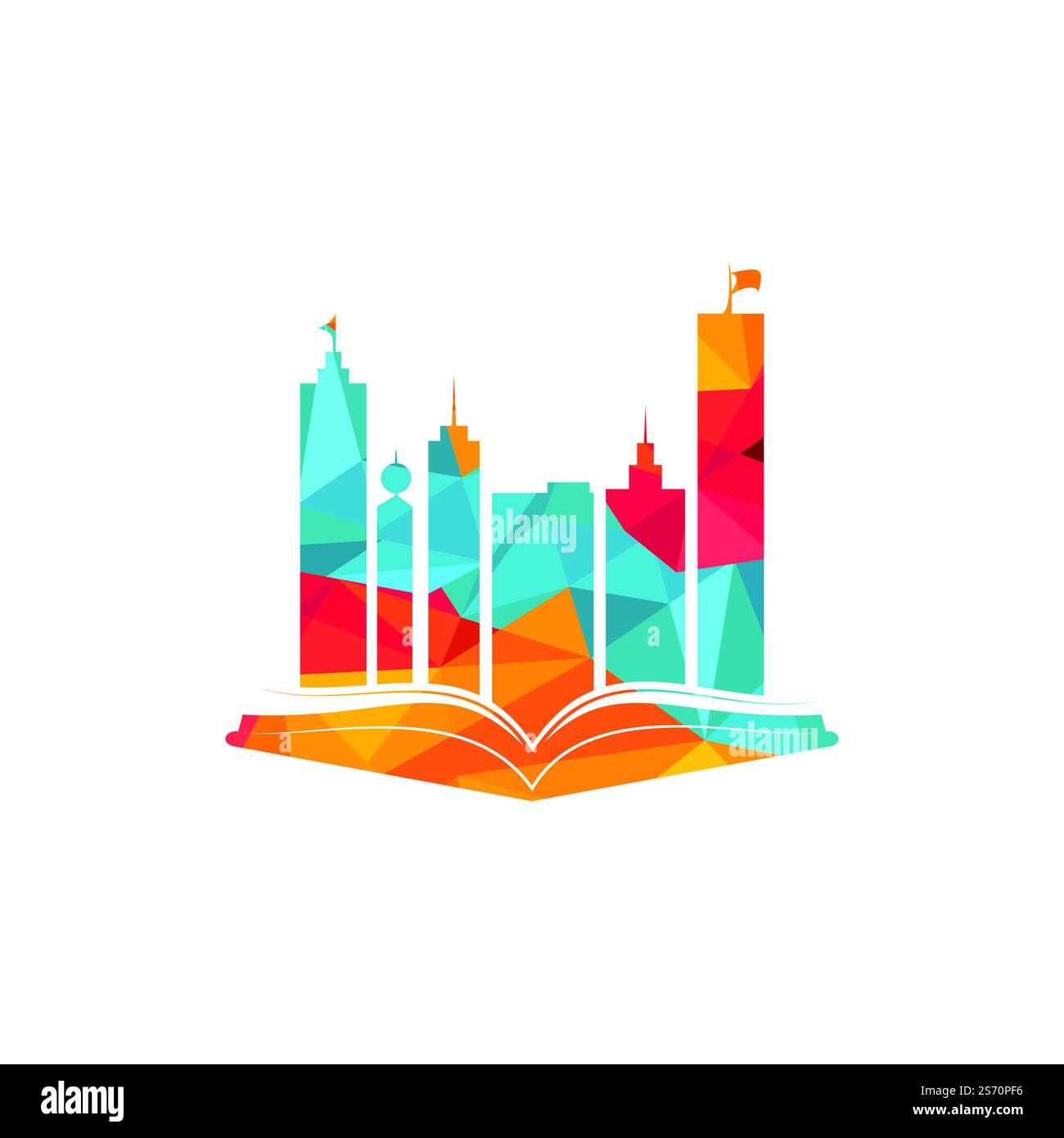 Education building logo design. Vector of book and a building, symbol ...