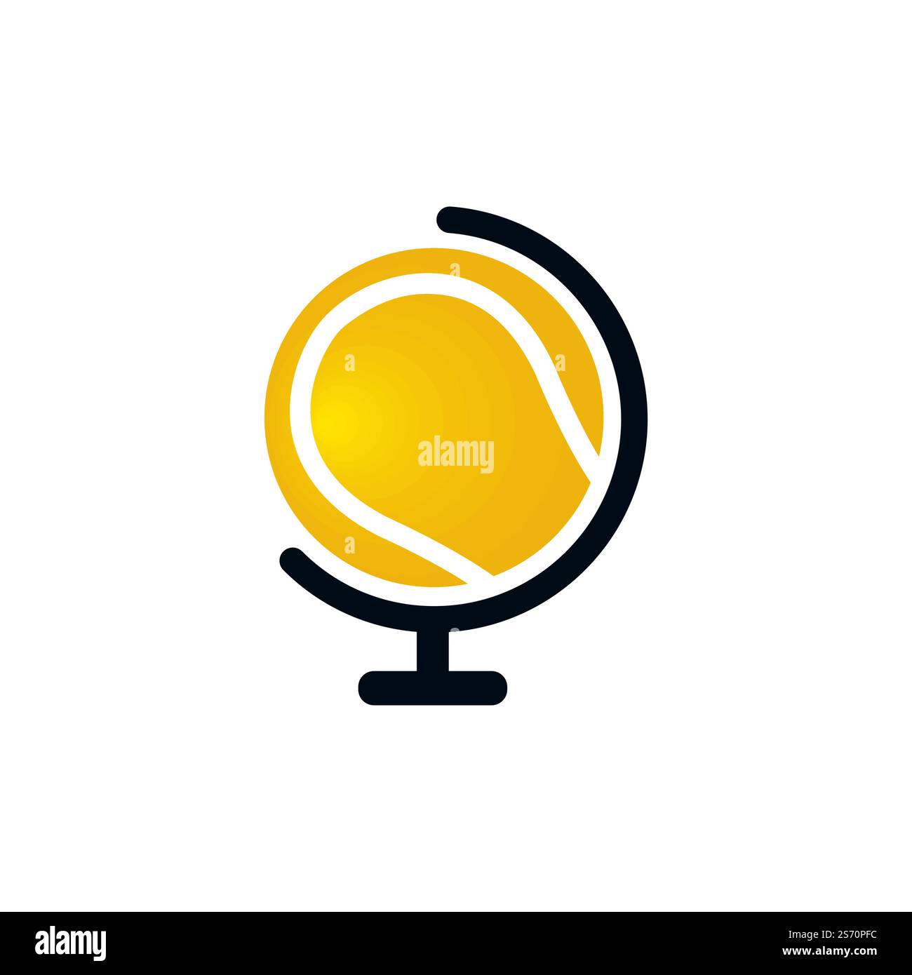 Tennis and globe logo design. Game and planet symbol or icon Stock ...