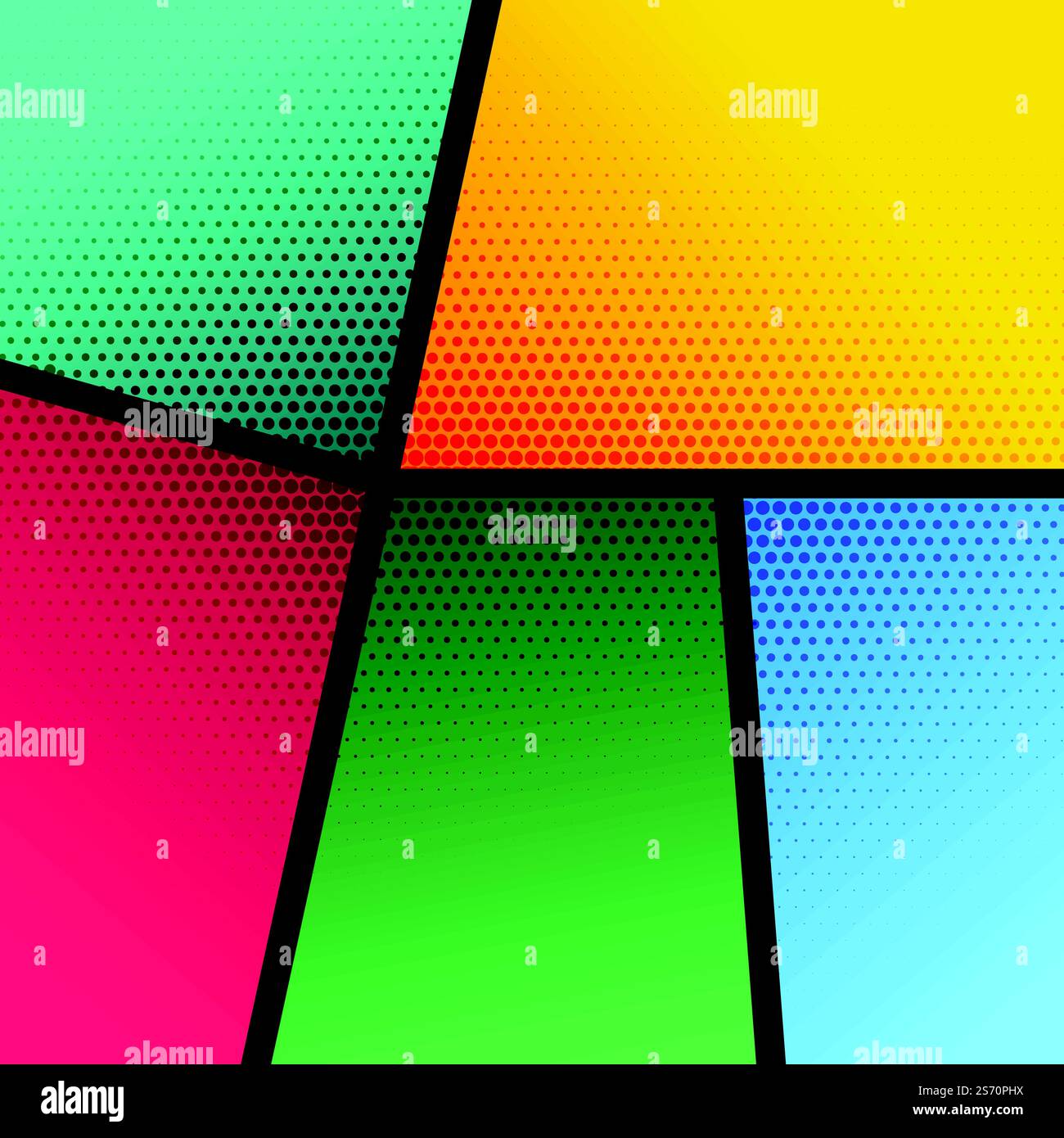 empty comic book page with halftone effect Stock Vector Image & Art - Alamy