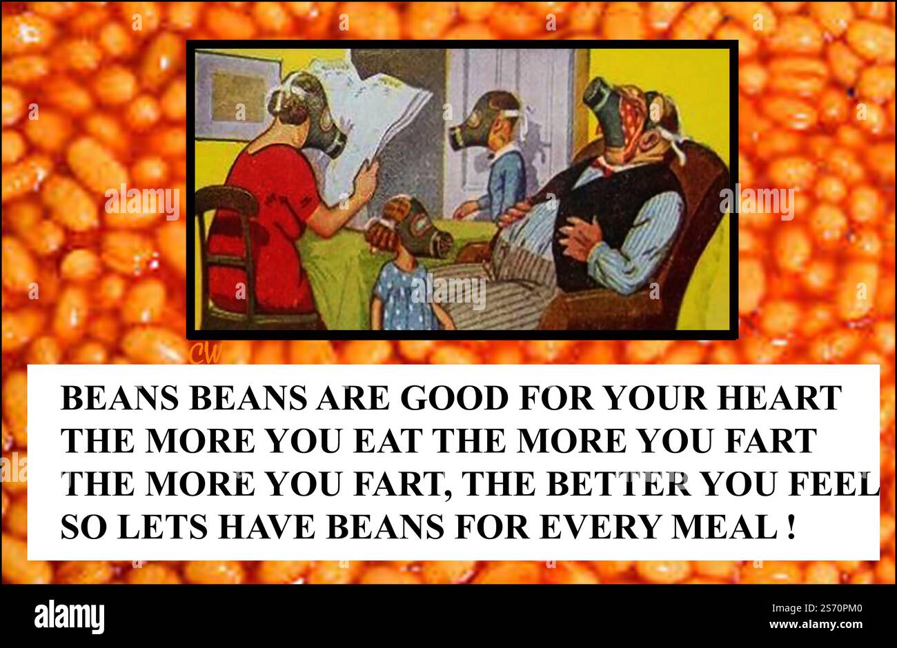 A playfully disrespectful children's rhyme of the 1950's about beans ...