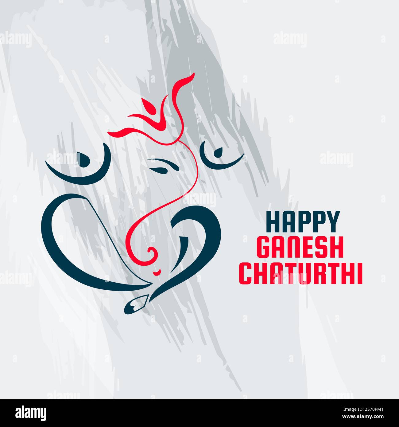 beautiful line style ganesh ji design for ganesh chaturthi Stock Vector ...