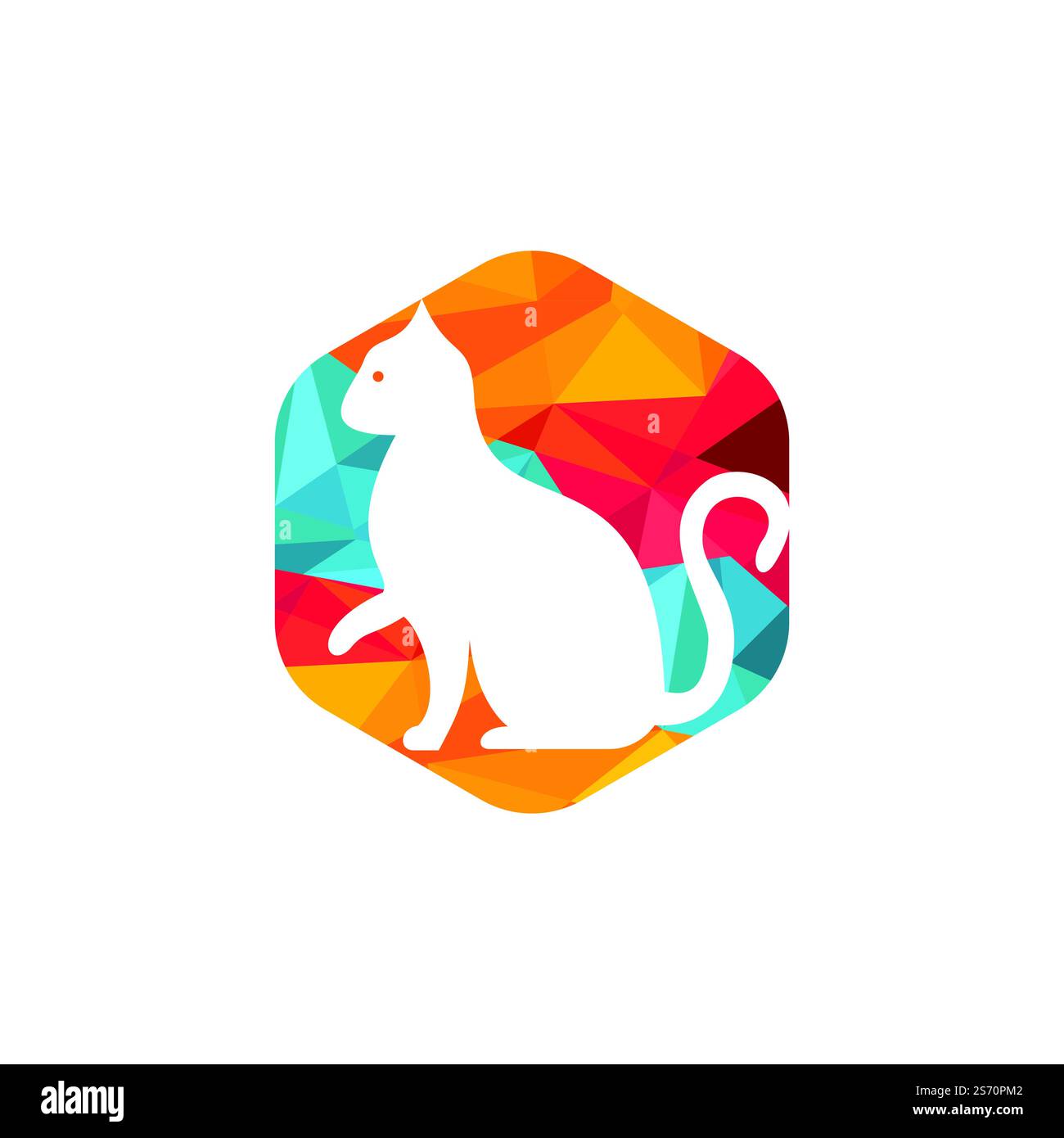 Cat vector logo design. Pet shop logo design. Animal Pet Care Logo ...