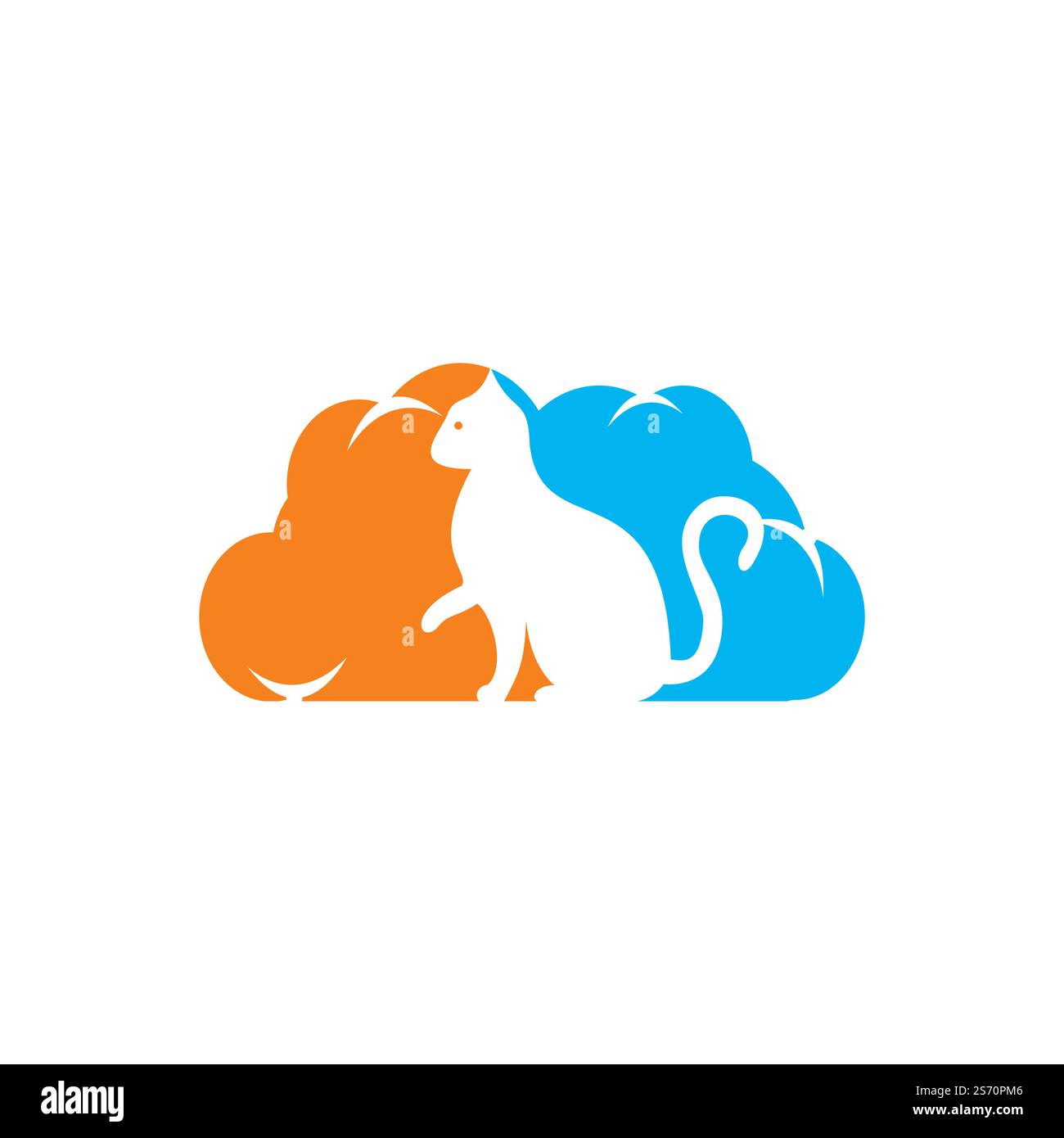 Cloud cat vector logo design Stock Vector Image & Art - Alamy
