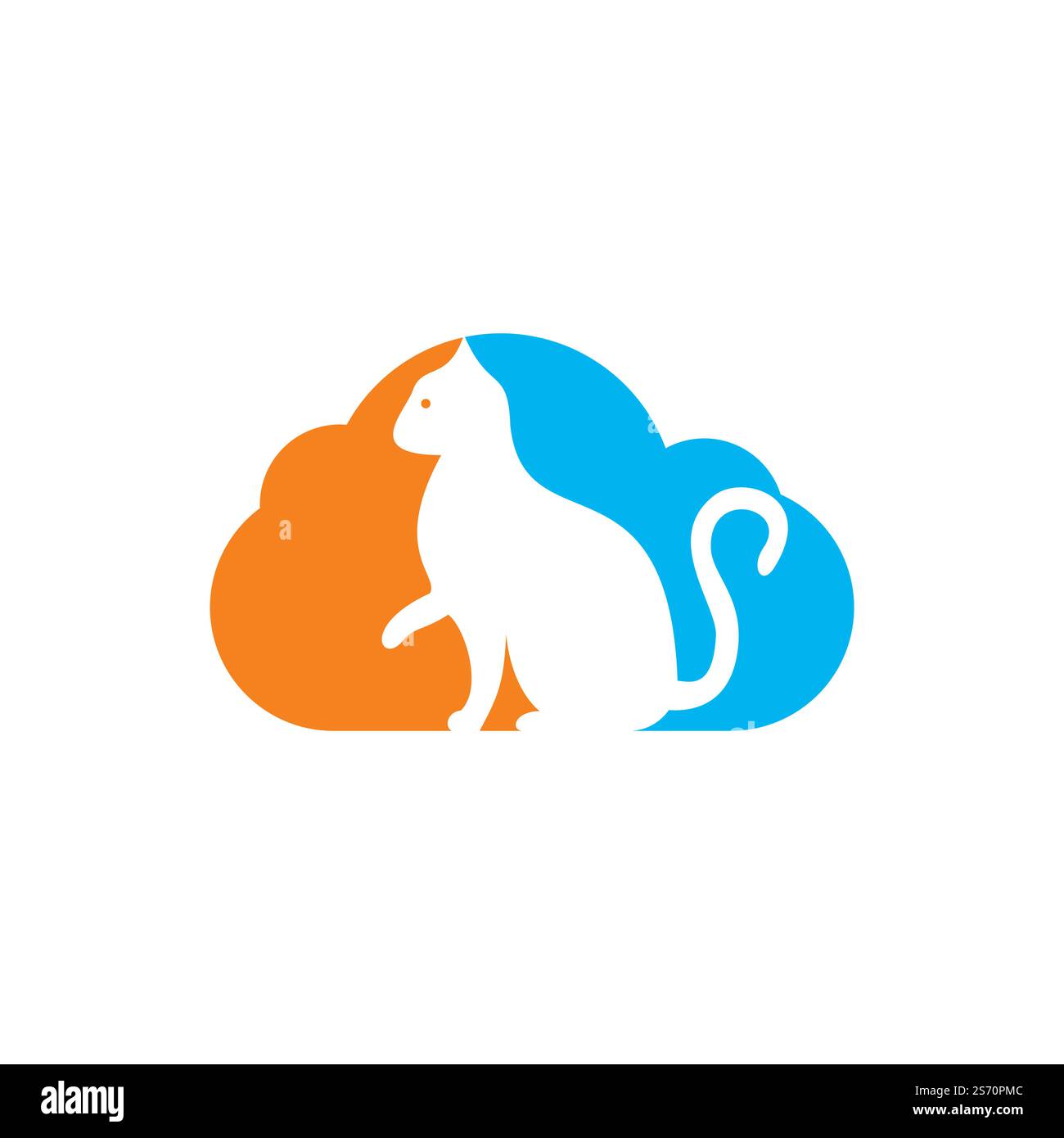 Cloud cat vector logo design Stock Vector Image & Art - Alamy