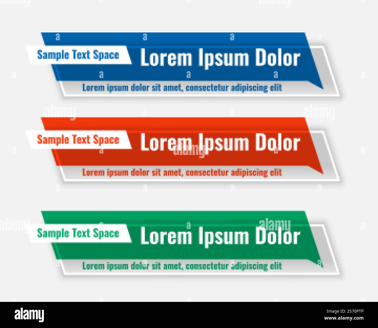 three lower third business wide banners set Stock Vector Image & Art ...