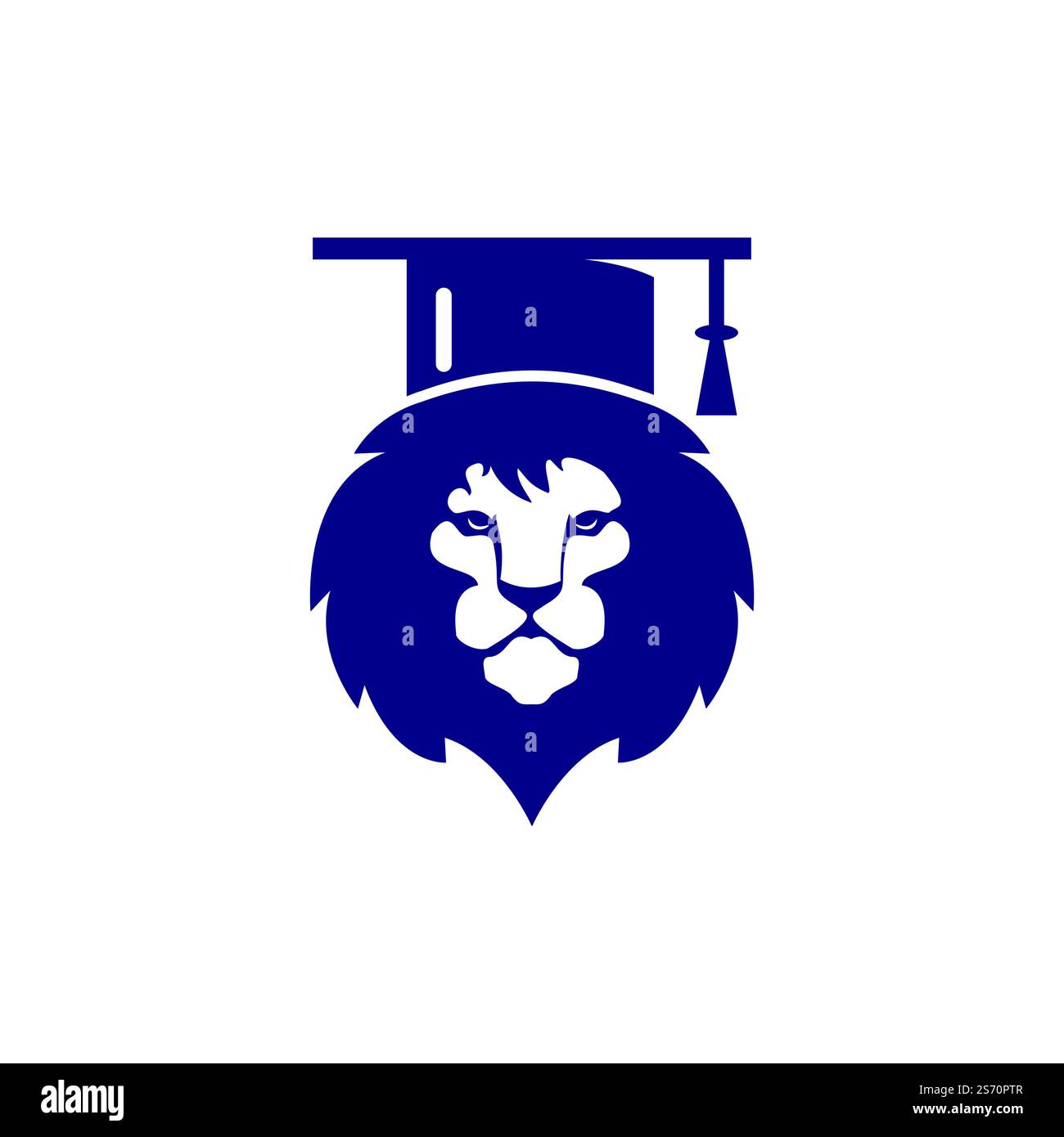 Lion Student vector logo design. Lion academy logo concept Stock Vector ...