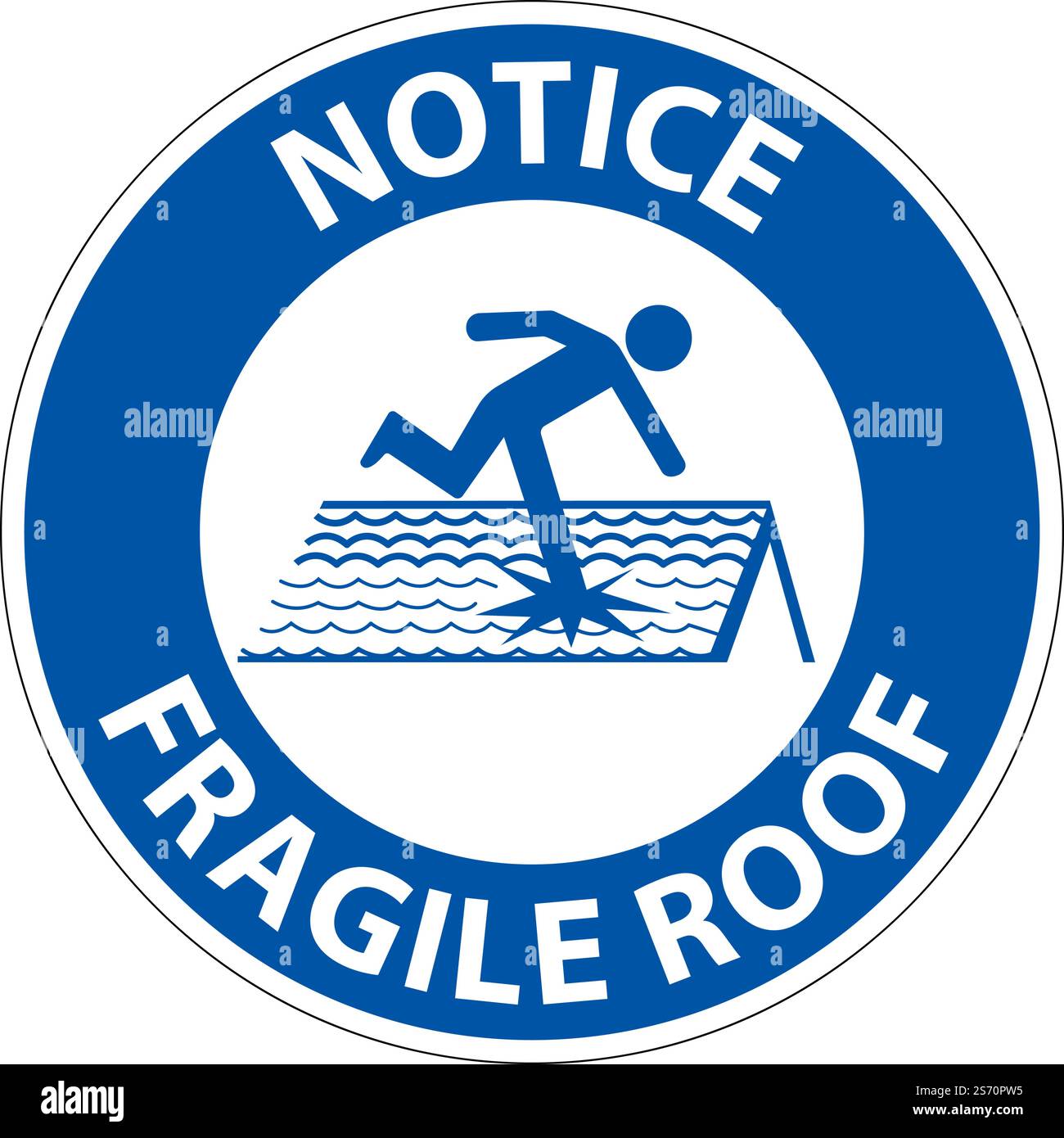 Notice Fragile Roof Sign On White Background Stock Vector Image & Art ...