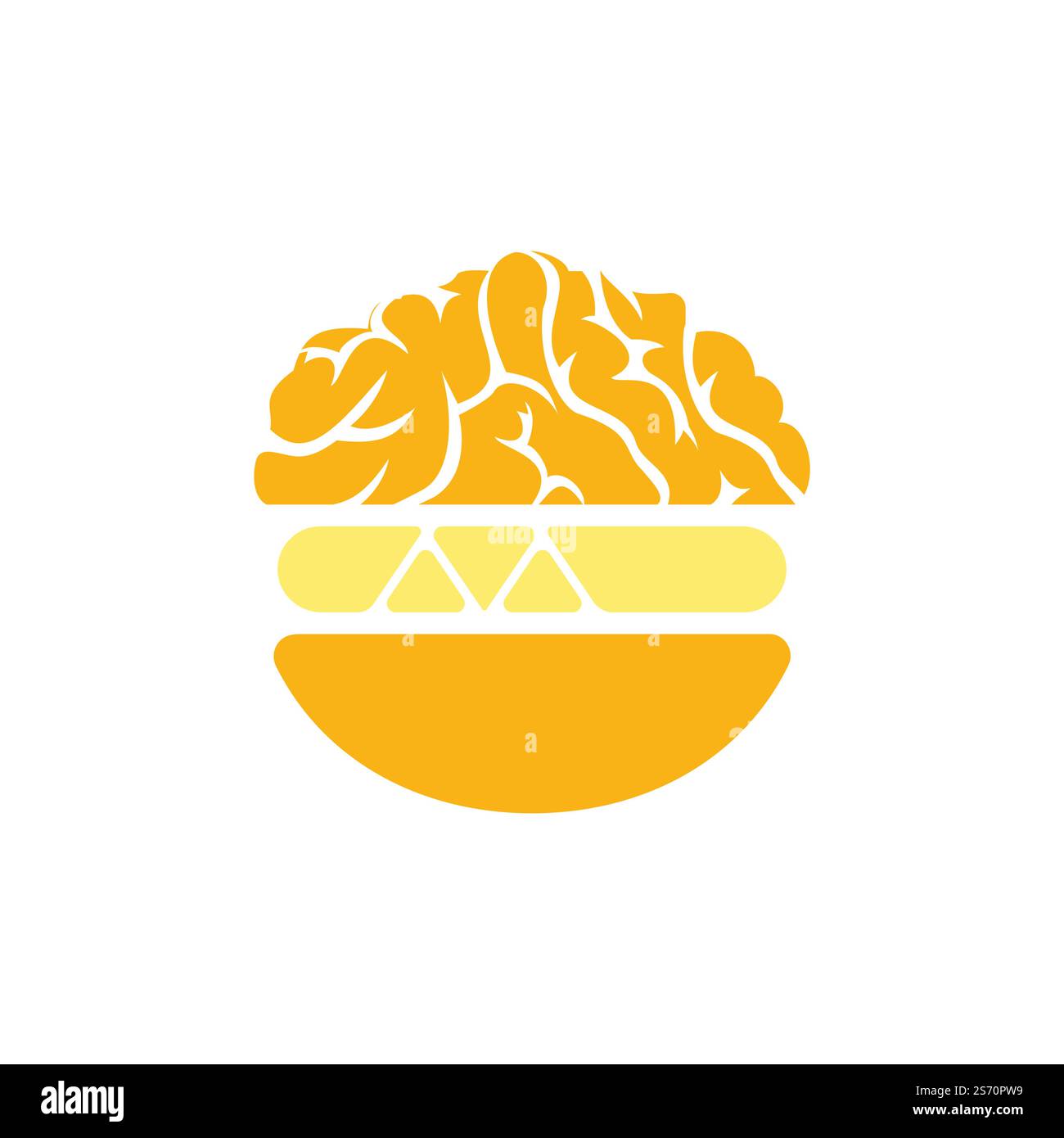 Burger Brain Vector Logo Design Template. Fast Food Cafe Logo Design ...