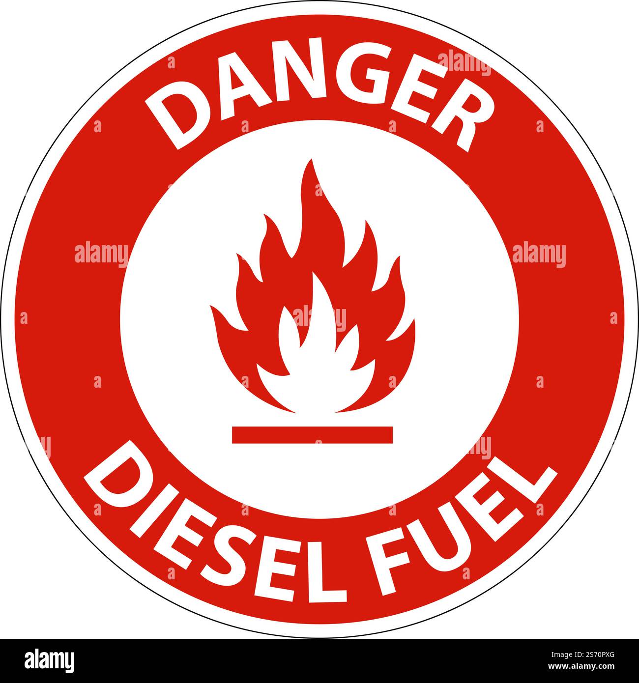 Danger Diesel Fuel Sign On White Background Stock Vector Image & Art ...